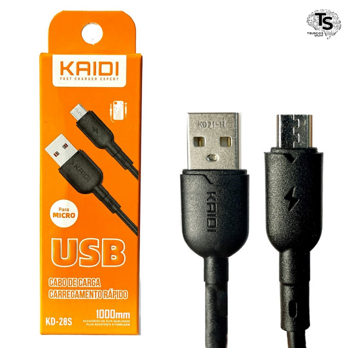 Cabo Carregador USB 3A Carga Rápida Hrebos Kaidi 1m - Tiburcio's Stuff